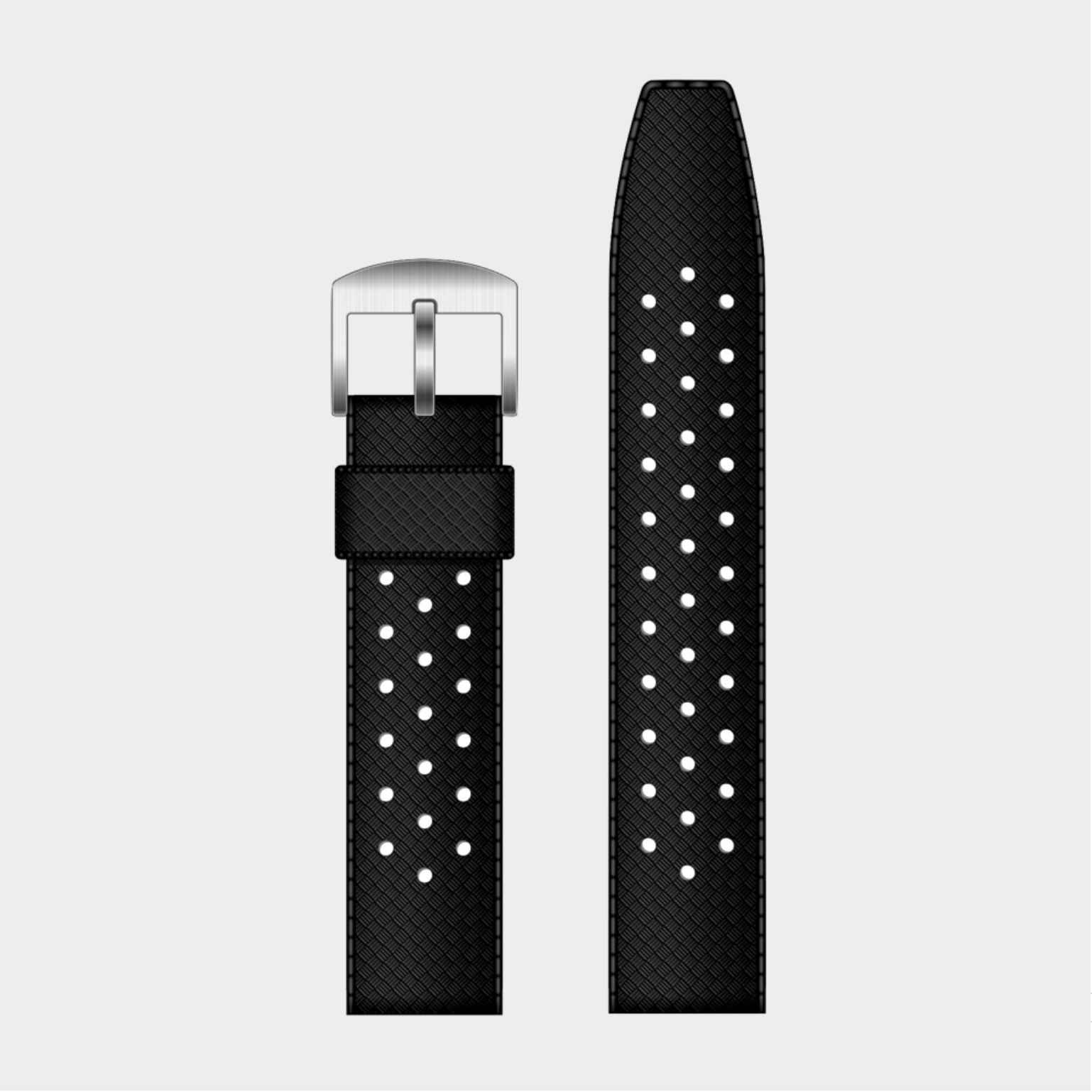 20mm Black Tropical Style Strap